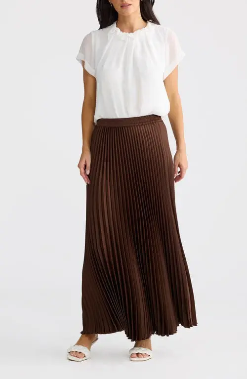 BRAVE+TRUE Alias Pleated Maxi Skirt
