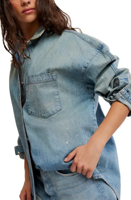 Free People Rally Cocoon Cotton Shirt