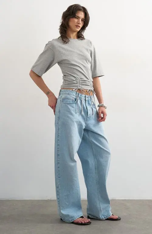 Topshop Drawcord Detail Crop Top