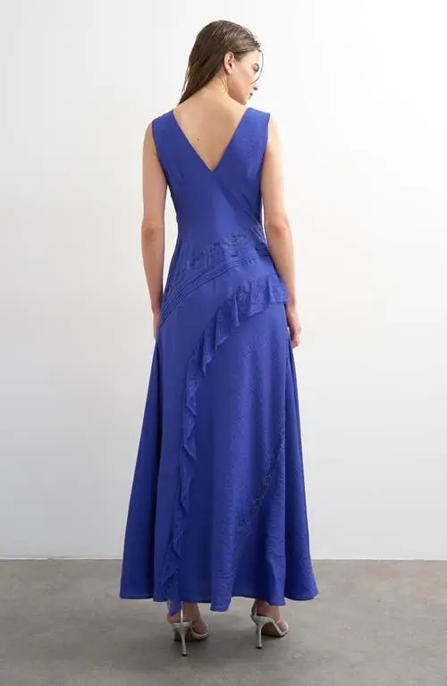 Topshop Lace Insert Maxi Dress