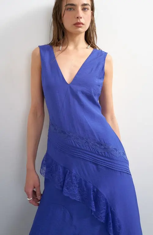 Topshop Lace Insert Maxi Dress