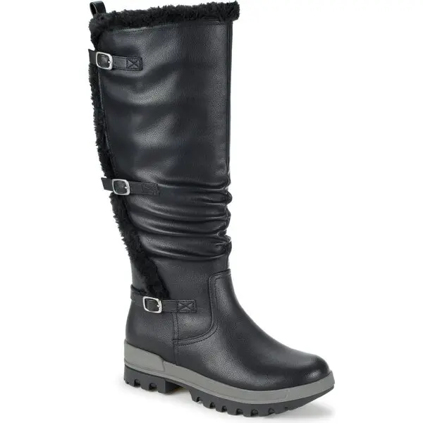 BARETRAPS Navia Faux Fur Lined Tall Boot - Black