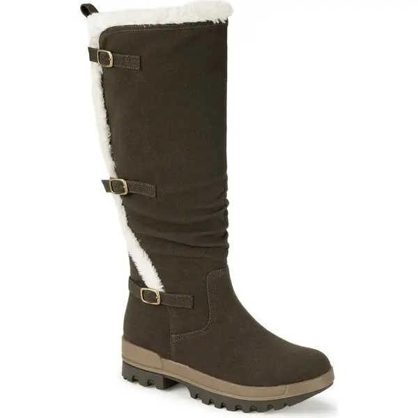 BARETRAPS Navia Faux Fur Lined Tall Boot With Buckle Detail