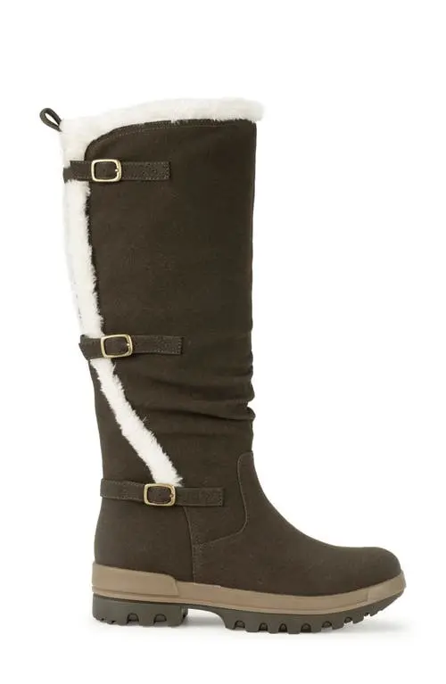 BARETRAPS Navia Faux Fur Lined Tall Boot With Buckle Detail