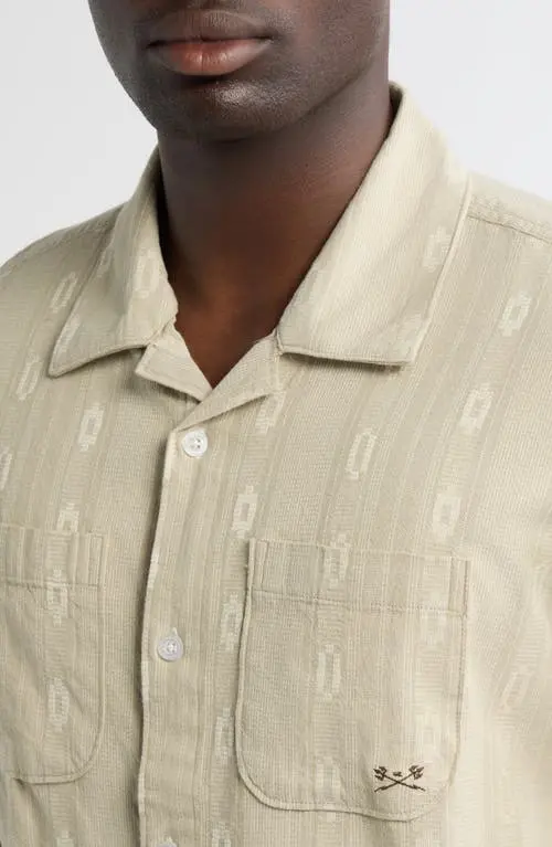 DARK SEAS Breezy Patterned Cotton Camp Shirt