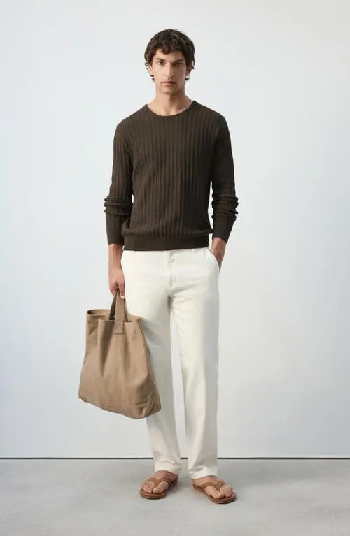 Mango Crewneck Rib Sweater