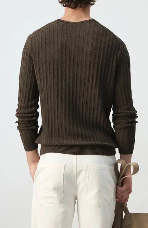 Mango Crewneck Rib Sweater