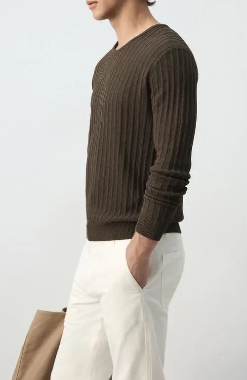 Mango Crewneck Rib Sweater