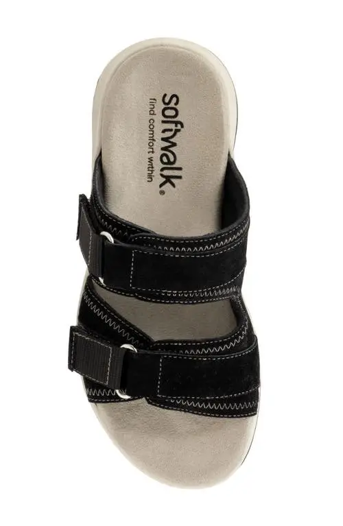 Softwalk Oasis Leather Slide Sandal