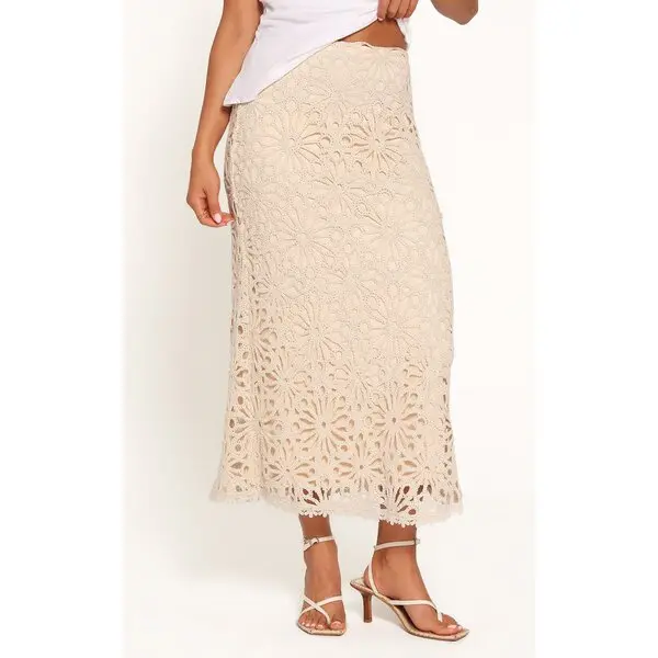 PETAL & PUP Vesela Crochet Maxi Skirt