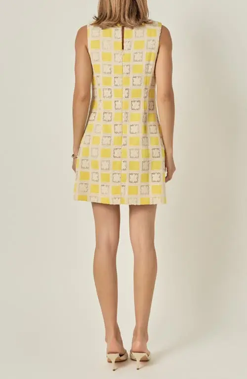 English Factory Crochet Patchwork Minidress