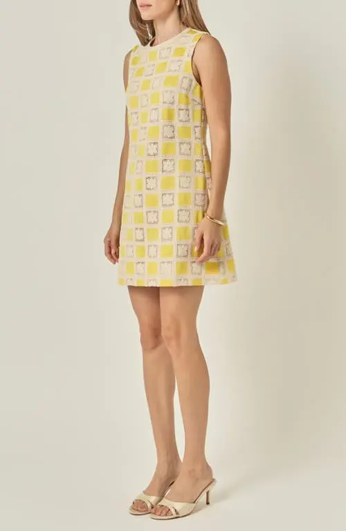 English Factory Crochet Patchwork Minidress