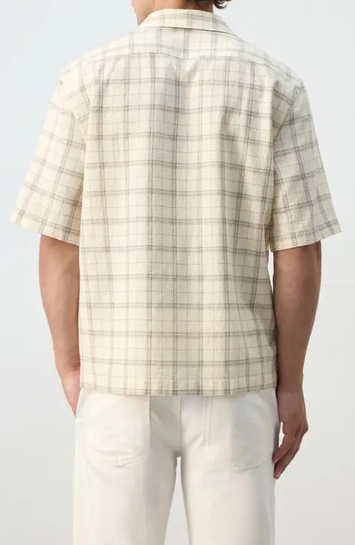 Mango Plaid Short Sleeve Button-up Shirt