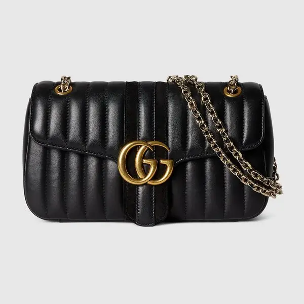 Gucci Jetset Gg Marmont Medium Shoulder Bag In Leather