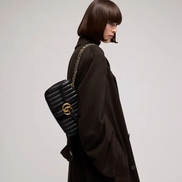 Gucci Jetset Gg Marmont Medium Shoulder Bag In Leather