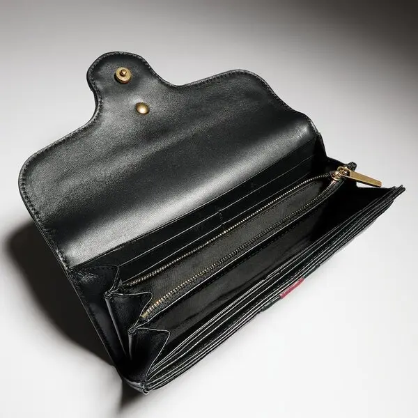 Gucci Gg Marmont Continental Wallet Leather