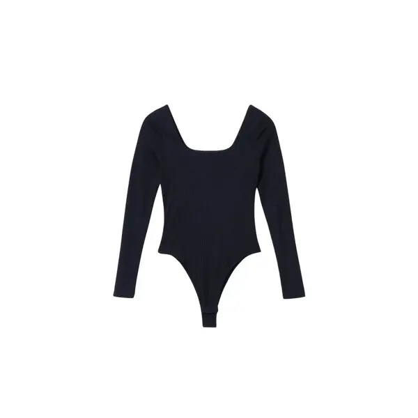 DĀL THE LABEL Ribbed Long Sleeve Bodysuit
