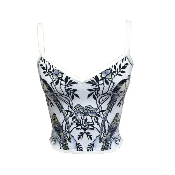 DIANA MOYA ATELIER Anna Bird Jacquard Top
