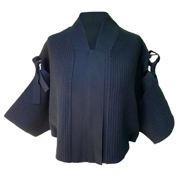 DIANA MOYA ATELIER Jackie Kimono Jacket With Tie Detailed Sleeves
