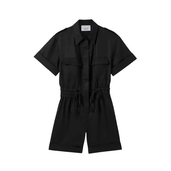DĀL THE LABEL Technical Twill Playsuit With Utility Pockets