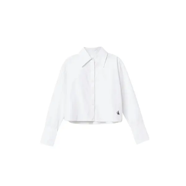 DĀL THE LABEL Cropped Cotton Button Down Shirt