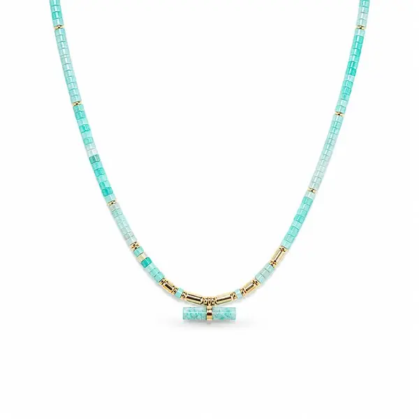 ORMIRO Hebe Amazonite T-bar Necklace