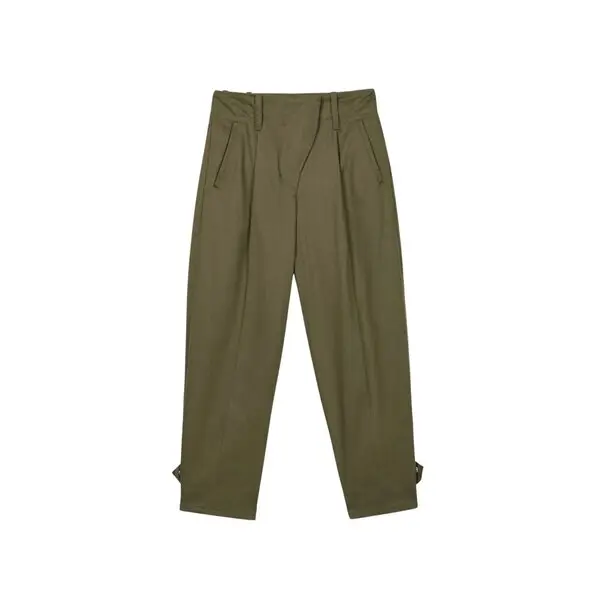 DĀL THE LABEL Canvas Cotton Utility Tapered Pants