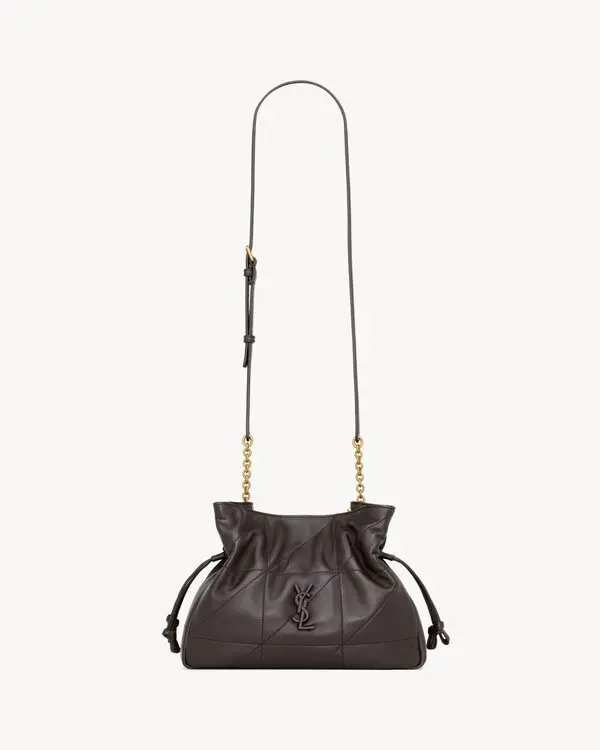 Saint Laurent Jamie Shoulder Pouch In Lambskin - Arabica