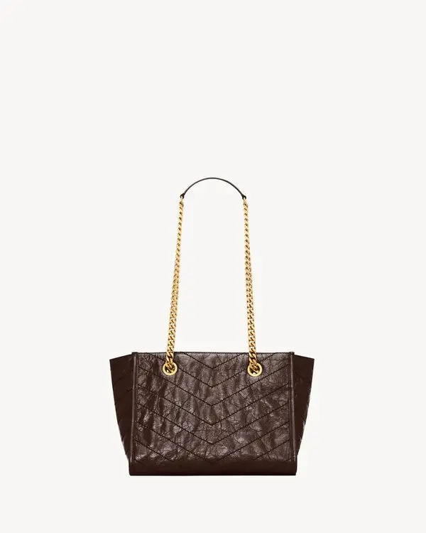 Saint Laurent Niki Small Shopping Bag In Vintage Leather