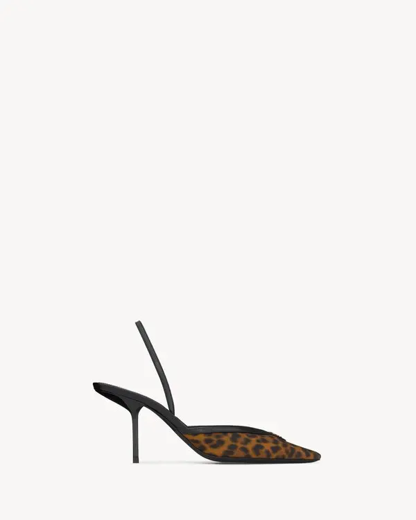 Saint Laurent Folie Slingback Pumps In Grosgrain