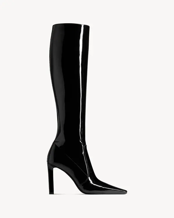 Saint Laurent Francoise Boots In Patent Leather