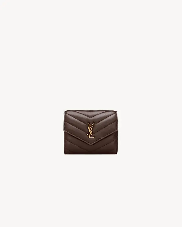 Saint Laurent Cassandre Multi-fold Wallet In Lambskin