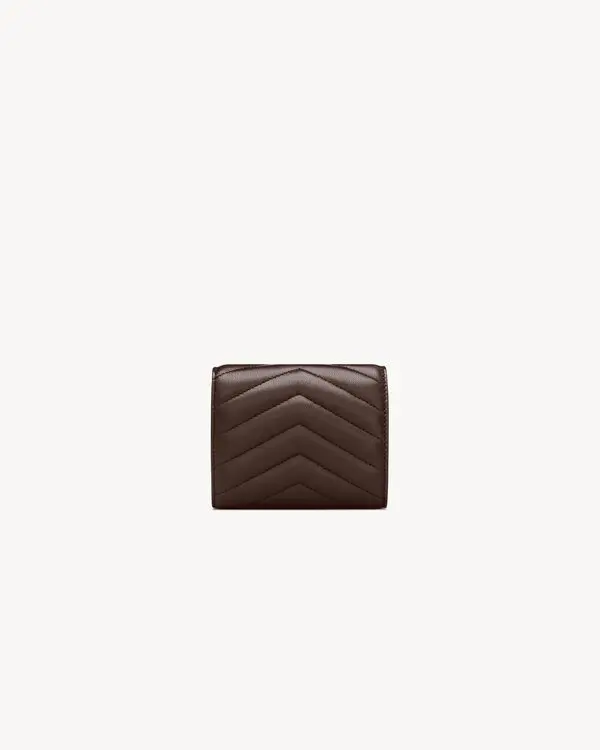Saint Laurent Cassandre Multi-fold Wallet In Lambskin