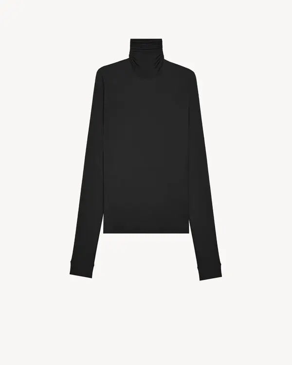 Saint Laurent Stretch Jersey Turtleneck