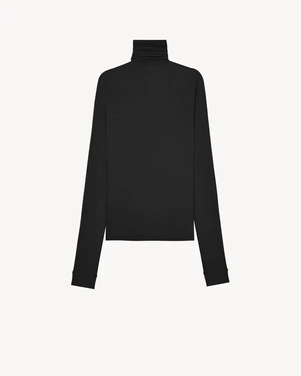 Saint Laurent Stretch Jersey Turtleneck