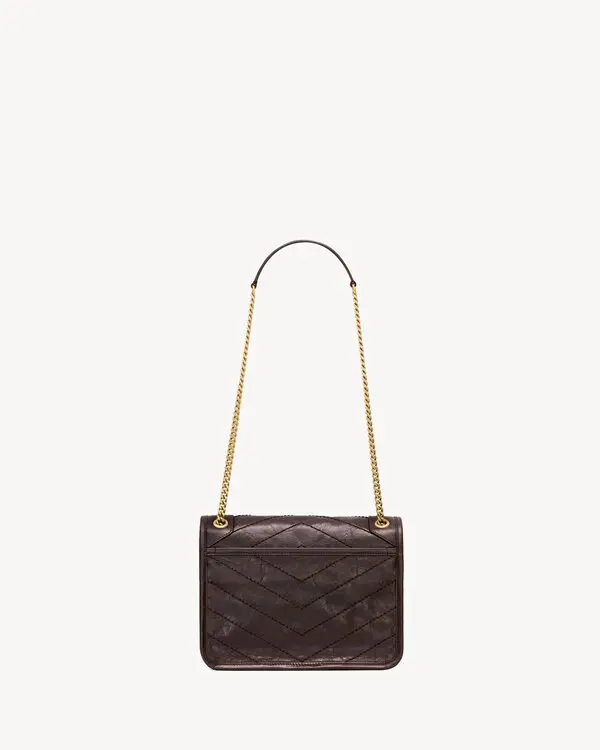 Saint Laurent Niki Baby Bag In Vintage Leather - Arabica