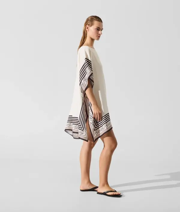 Karl Lagerfeld Scarf Print Beach Tunic