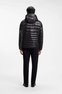 BOSS Hooded Down Jacket In Water-repellent Fabric