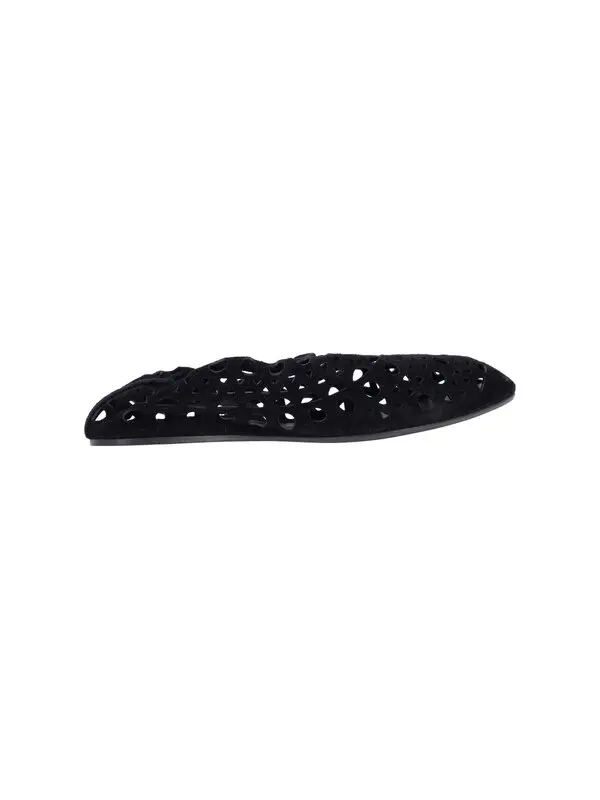 Alaïa Vienne Flat Shoes - Black