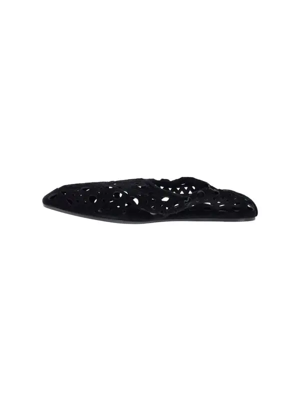 Alaïa Vienne Flat Shoes - Black
