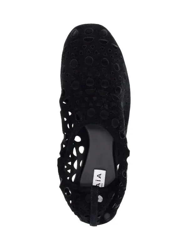 Alaïa Vienne Flat Shoes - Black