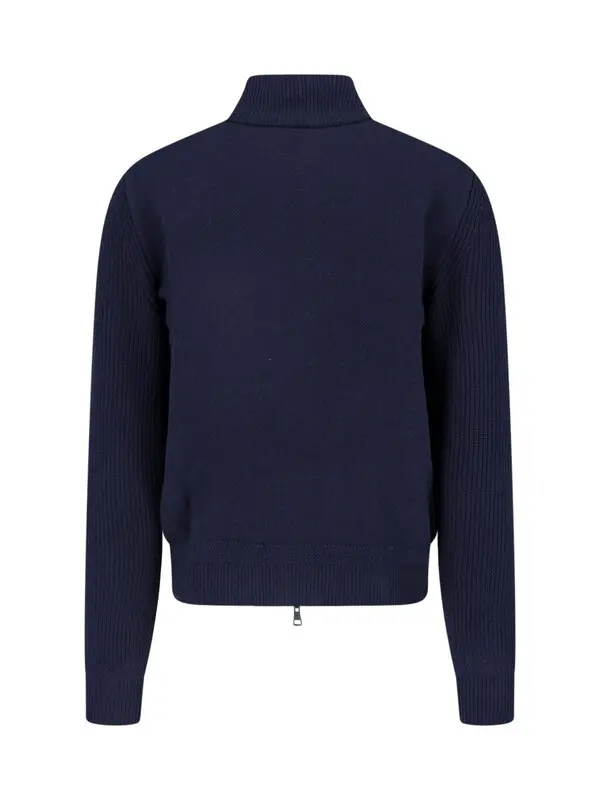 Moncler Cardigan In Virgin Wool And Cashmere