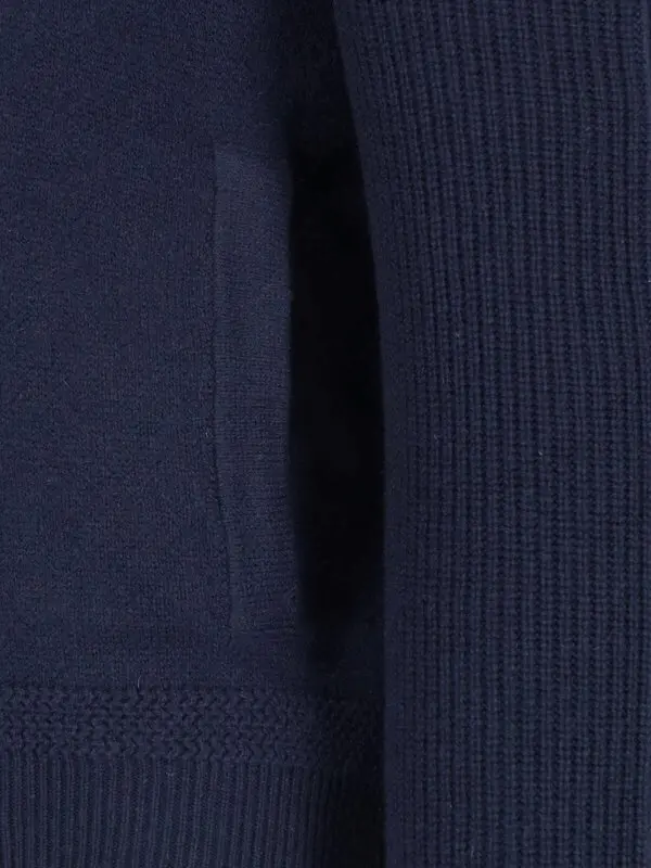 Moncler Cardigan In Virgin Wool And Cashmere