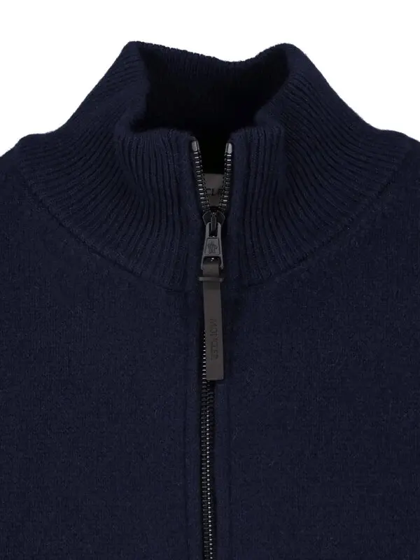 Moncler Cardigan In Virgin Wool And Cashmere