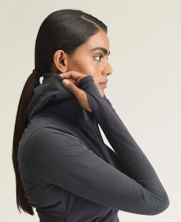 Stella McCartney X Adidas Studio Ruched Long Sleeve Top - Black