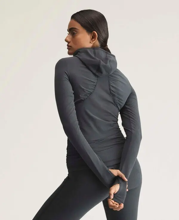 Stella McCartney X Adidas Studio Ruched Long Sleeve Top - Black