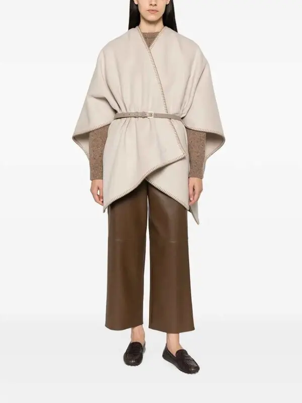 Max Mara Colomba Belted Poncho - Brown