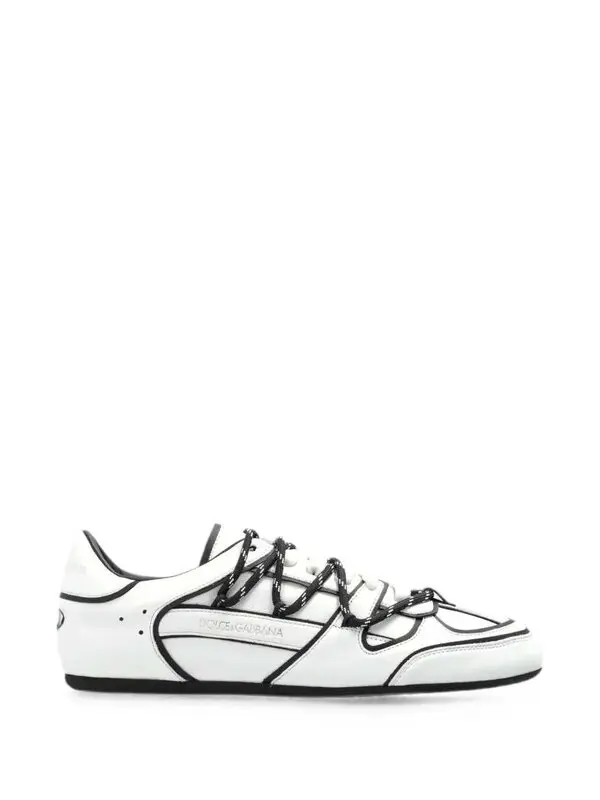 Dolce & Gabbana Low-top Sneakers In Calfskin - White