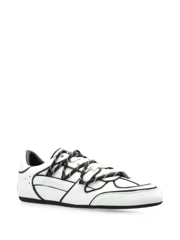 Dolce & Gabbana Low-top Sneakers In Calfskin - White