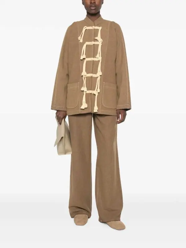 UMA WANG Jacket With Tassel Details - Brown